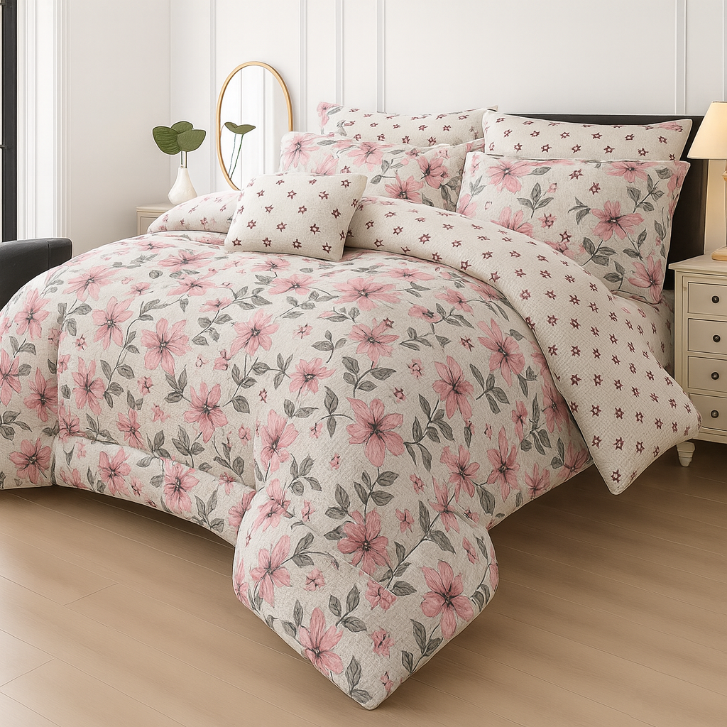 Winter Razai/Quilt 7pc Set Pure Cotton WR-2618 – Hania Textile